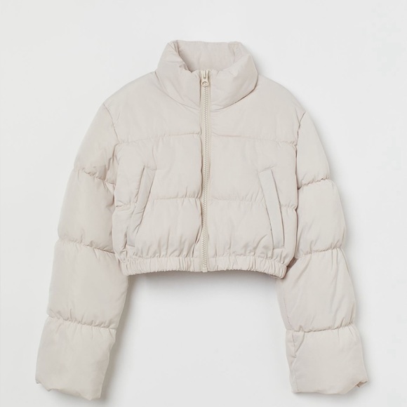H&M | Jackets & Coats | Hm Cropped Puffer Jacket M | Poshmark